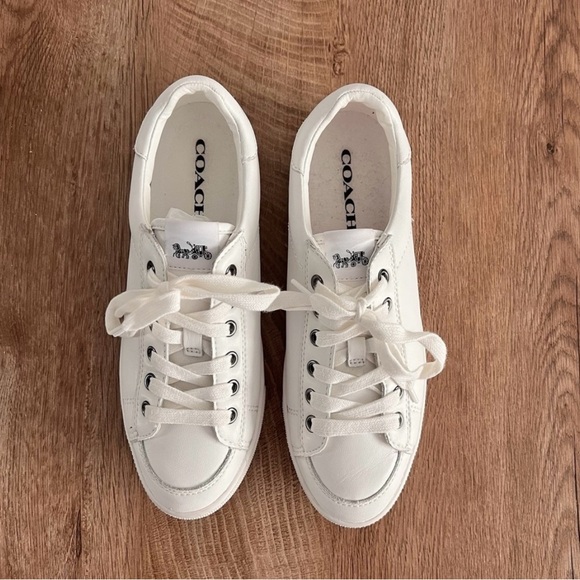 Coach | Shoes | Coach Classic White Leather Sneakers | Poshmark